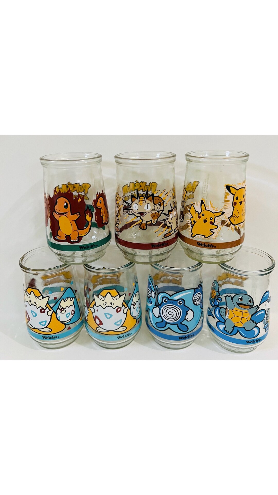 Pokemon Welch's Jelly Jar Juice Glasses From the - Etsy