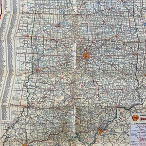 Vintage 1940s Shell Road Maps of the Midwest Historic Travel Guides ...