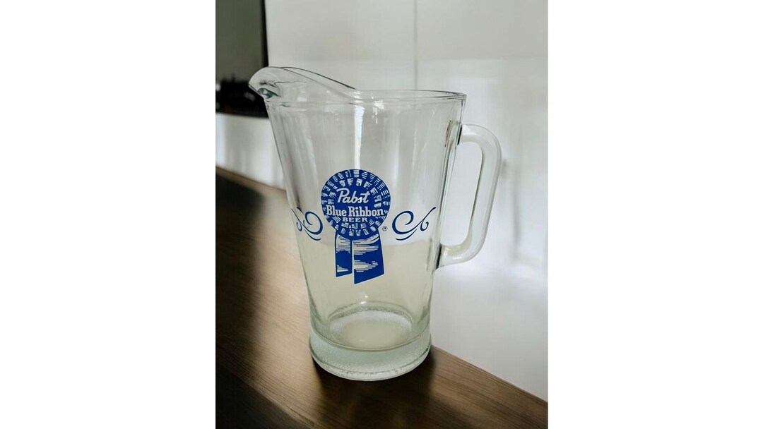Vintage Pabst Blue Ribbon Beer Pitcher - Etsy