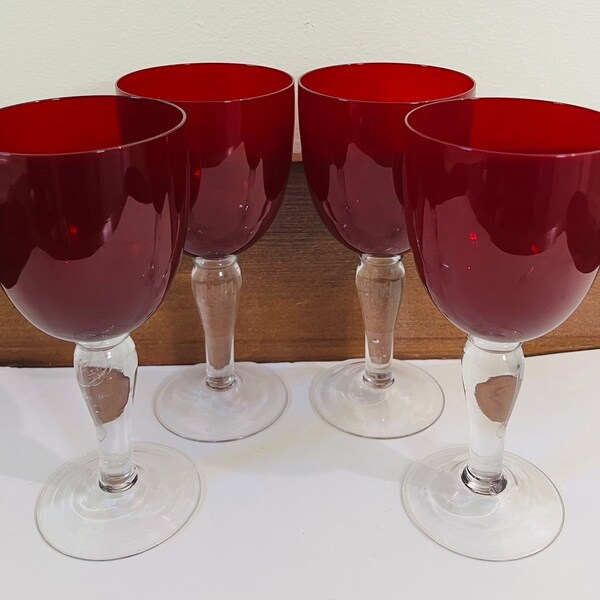 Ruby Red Goblets - Etsy