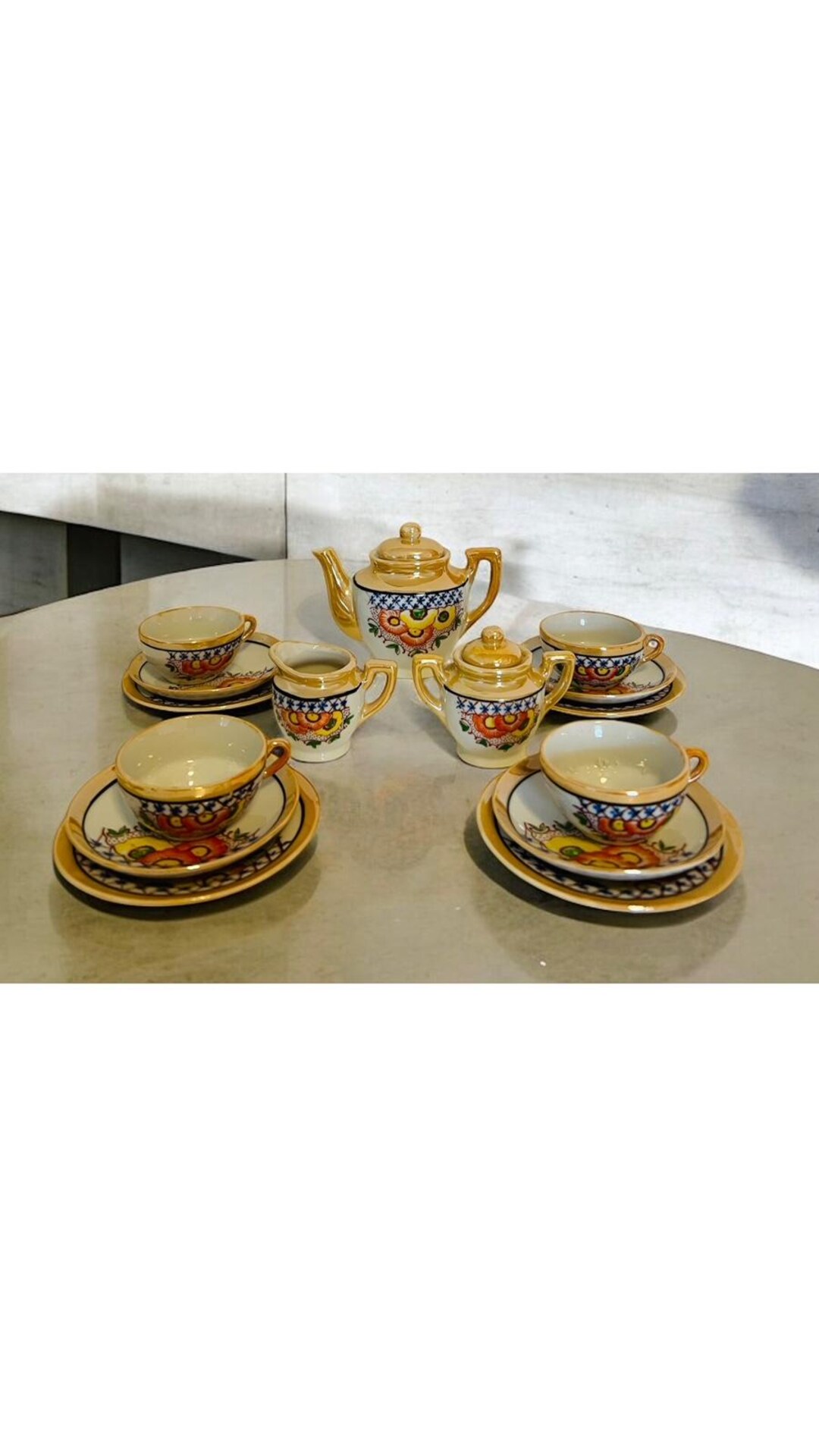 Vintage Merit Japan 17 Piece Child's Lusterware Tea Party Set ...