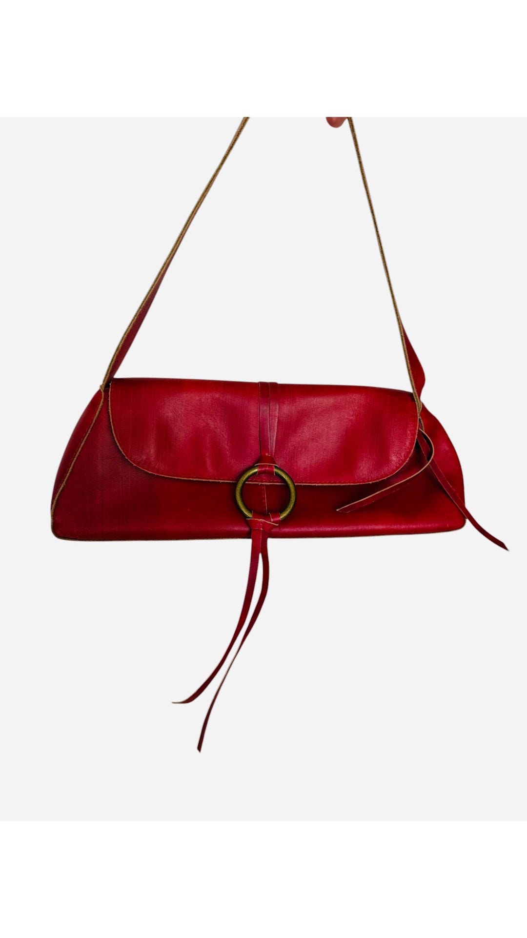 Vintage Hobo International Red Leather Purse Handbag - Classic 90s ...