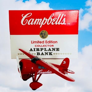 Campbell's Soup Limited Edition Airplane Bank 1992 New in Box - Etsy