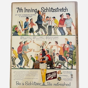 Vintage 1957 Schlitz Beer Advertisements - Set of 4 Original Mid ...
