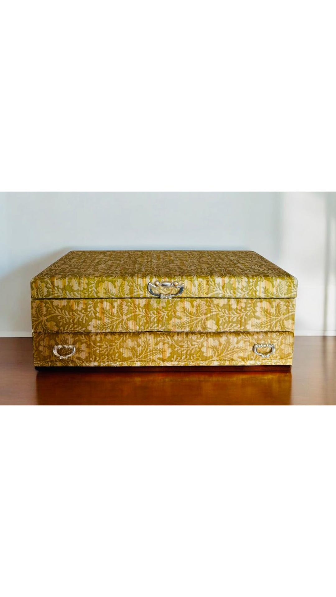 Vintage 1970s Lady Buxton Jewelry Box – Large Green & Gold Jewelry ...