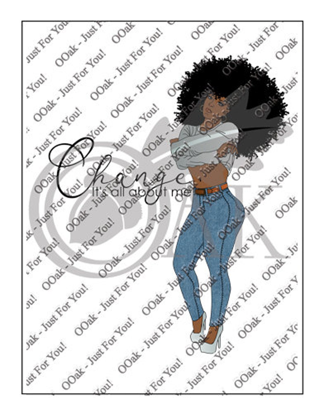 Change Illustration: Fashion Girl Art (PNG Digital File) - Etsy