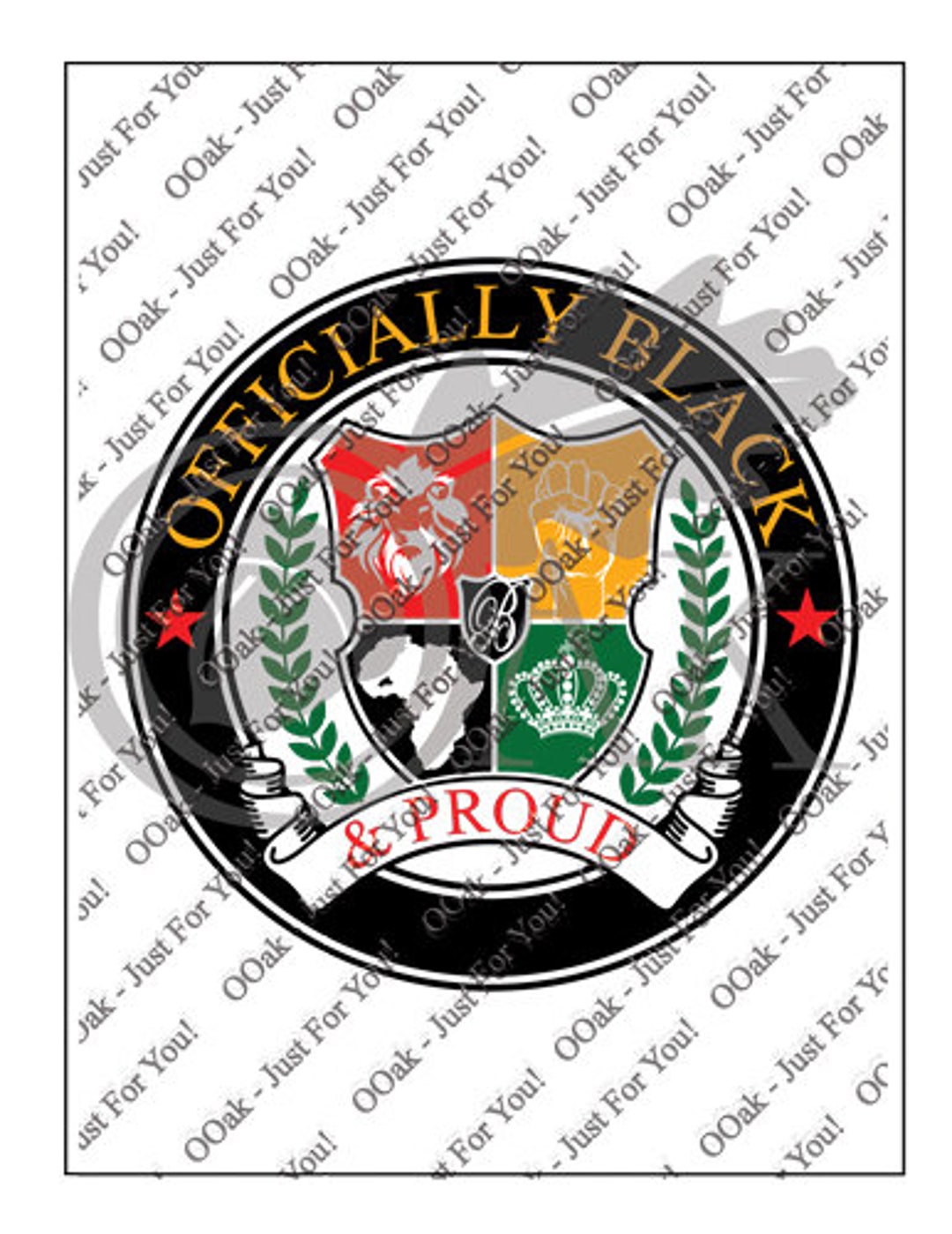 Officially Black & Proud (full Color Transfer) - Etsy