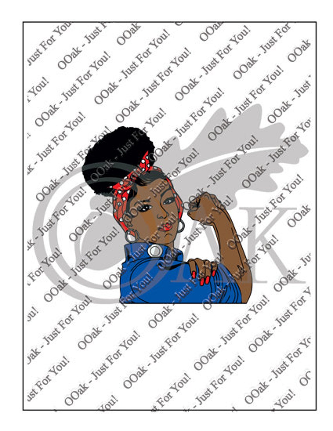 Rhonda the Riveter SVG ethnic/black Girl | Etsy