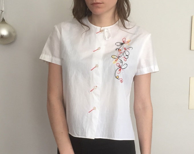 Vintage Like New 50s Rockabilly Sanforized Starlight Sailor Button Up ...