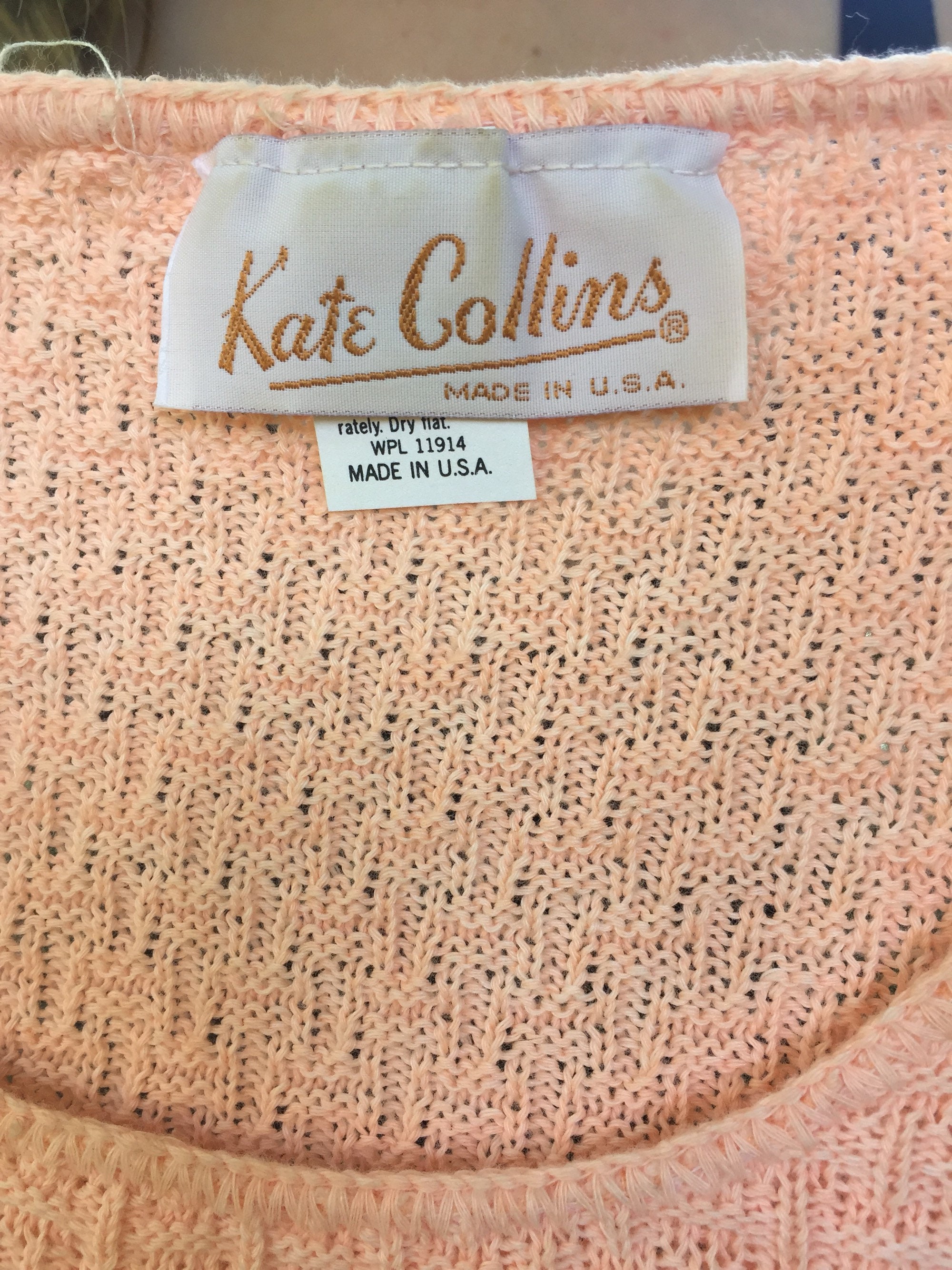 Vintage 1960s Kate Collins Knit Princess Sleeve Spring Sweater - Etsy