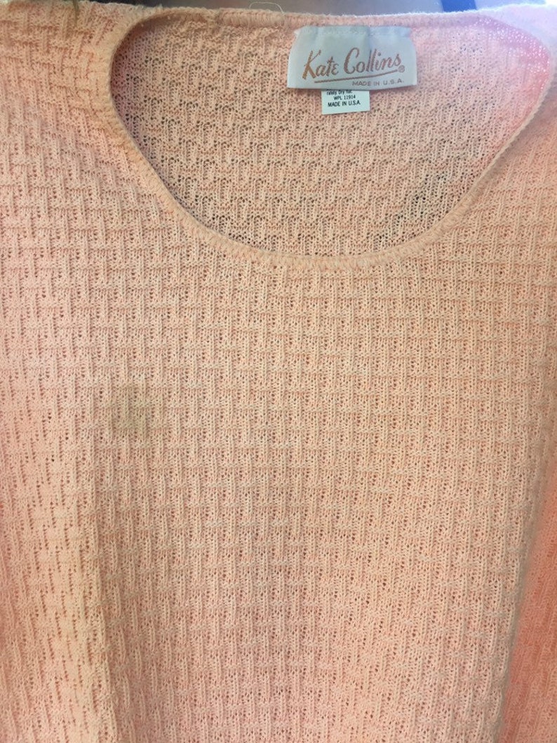 Vintage 1960s Kate Collins Knit Princess Sleeve Spring Sweater - Etsy