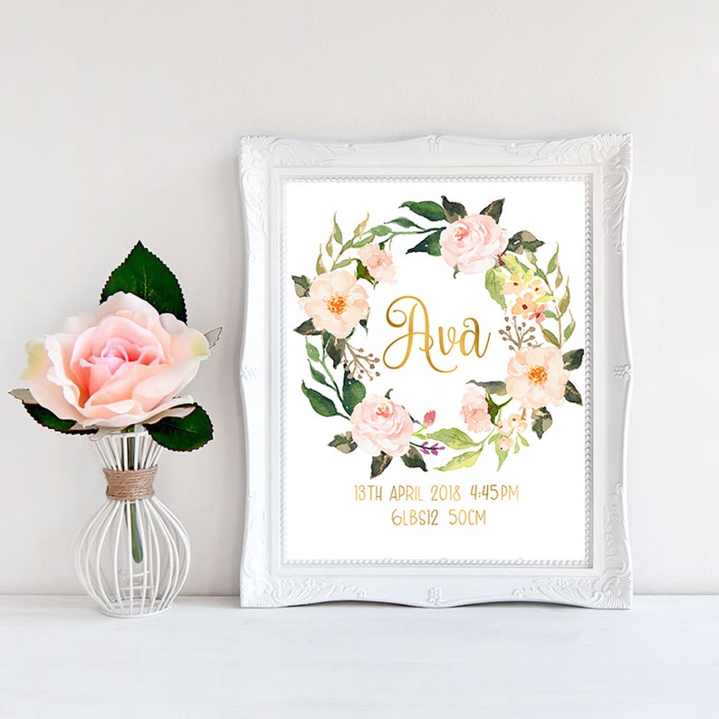 Custom baby name design baby girl name printable custom | Etsy