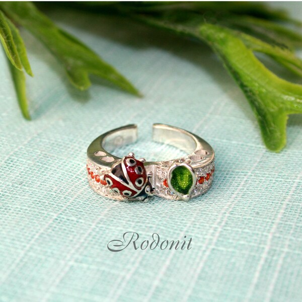 Ladybug Ring - Etsy