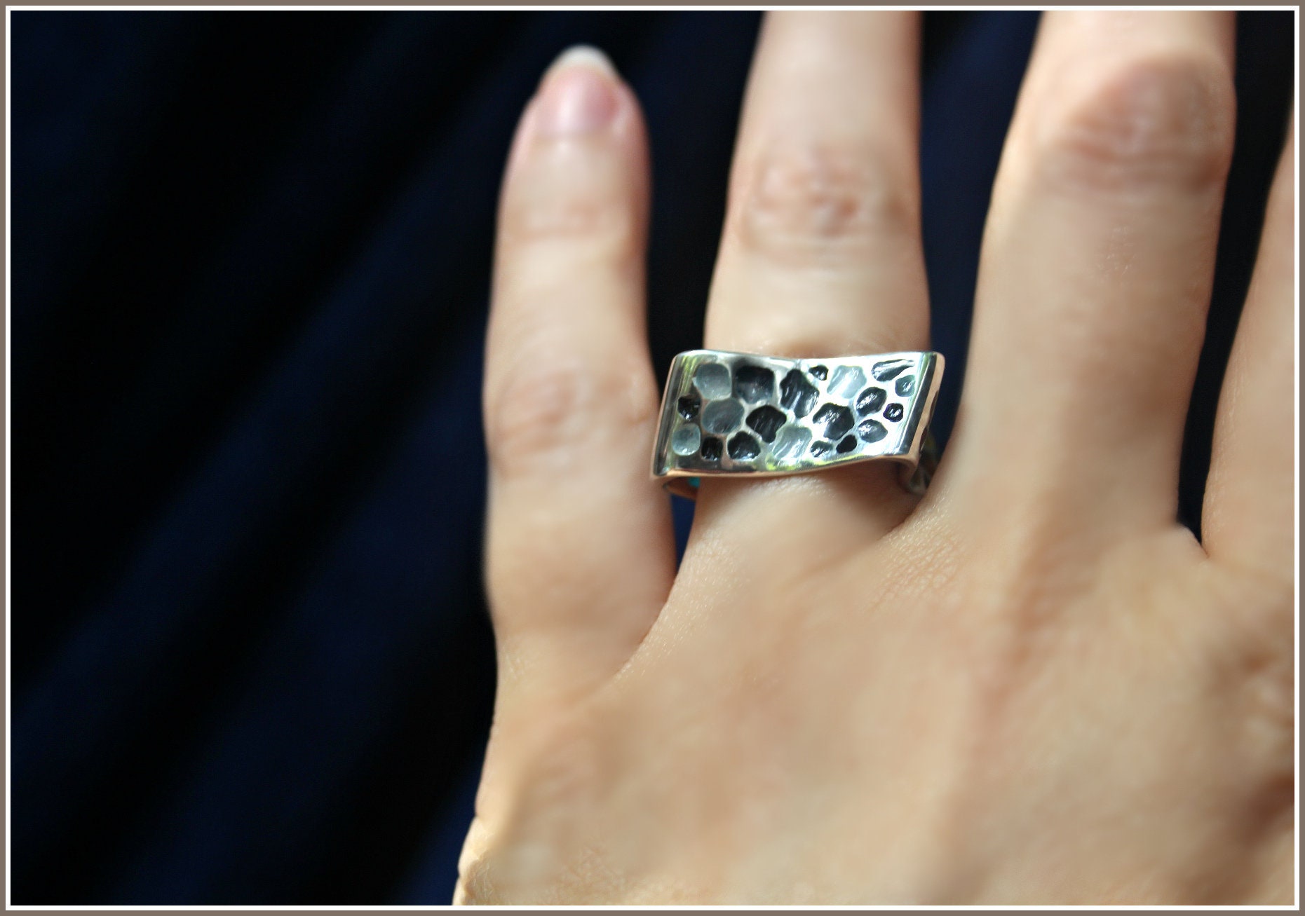 Bold Square Stain Glass Ring Four Seasons Boho Jewelry - Etsy