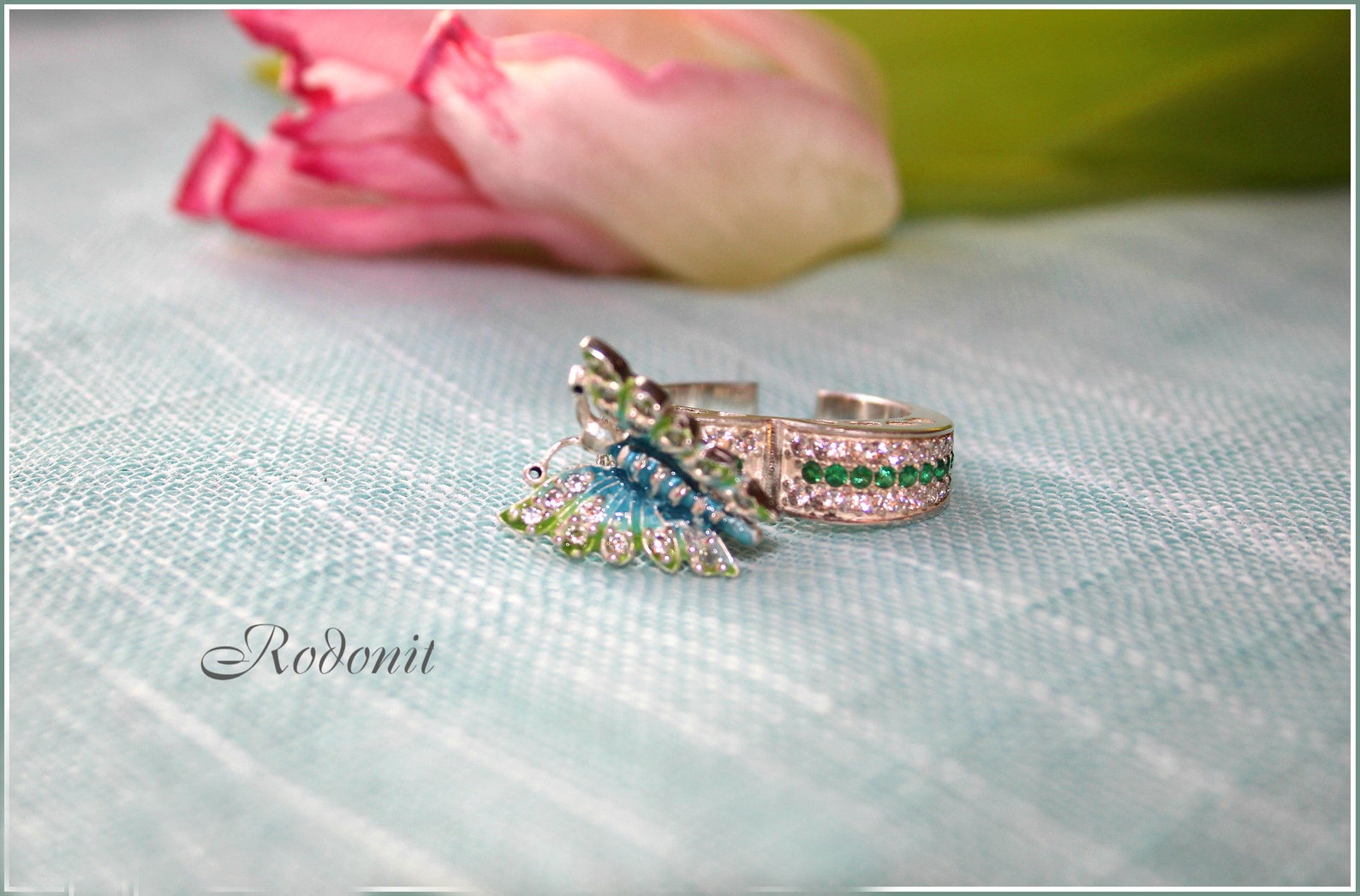 Butterfly Solid Silver Ring Unique Sparkly Heart Ring for - Etsy