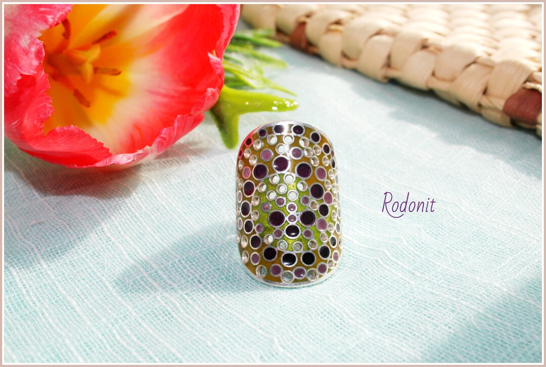 Boho Large Ring for Women High Quality Silver Ring Coffee - Etsy