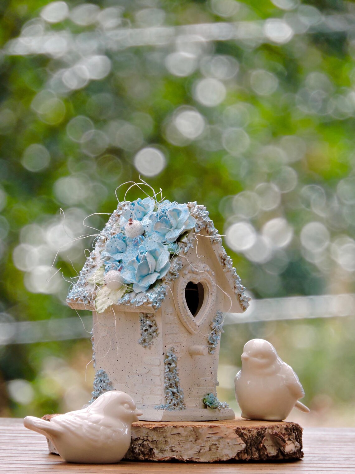 Decorative Light Blue Birdhouse - Etsy