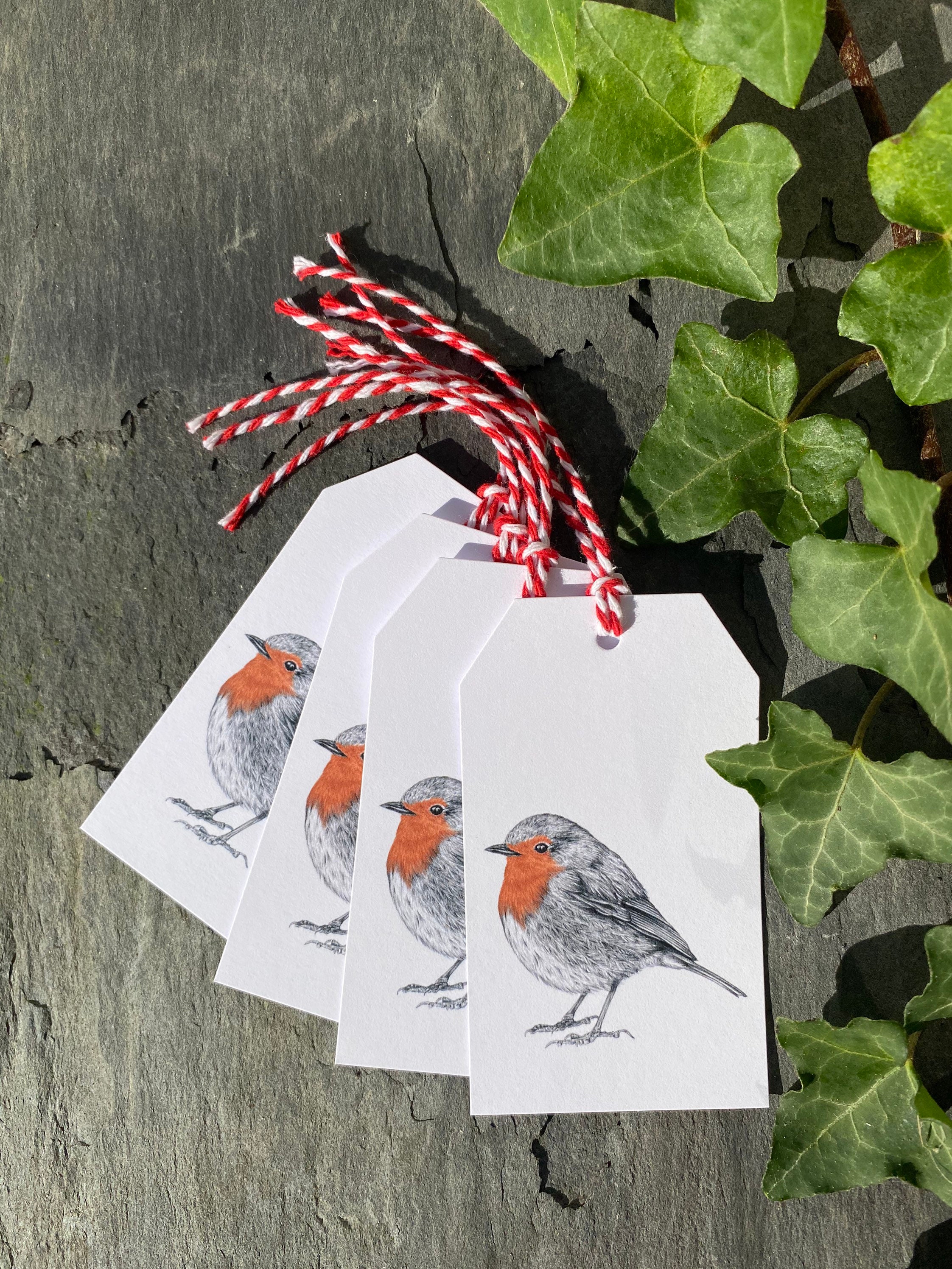 Festive Christmas Traditional Robin Gift Tags From Original - Etsy UK