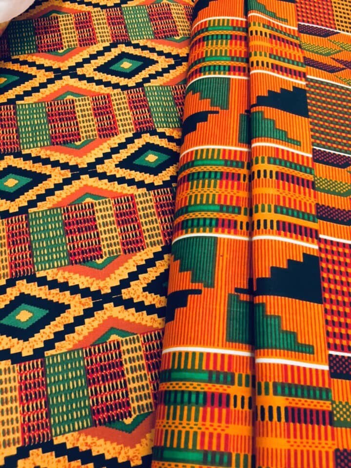 Neon/pastel Kente Headwrap Set W/matching Retro Style Doorknocker ...