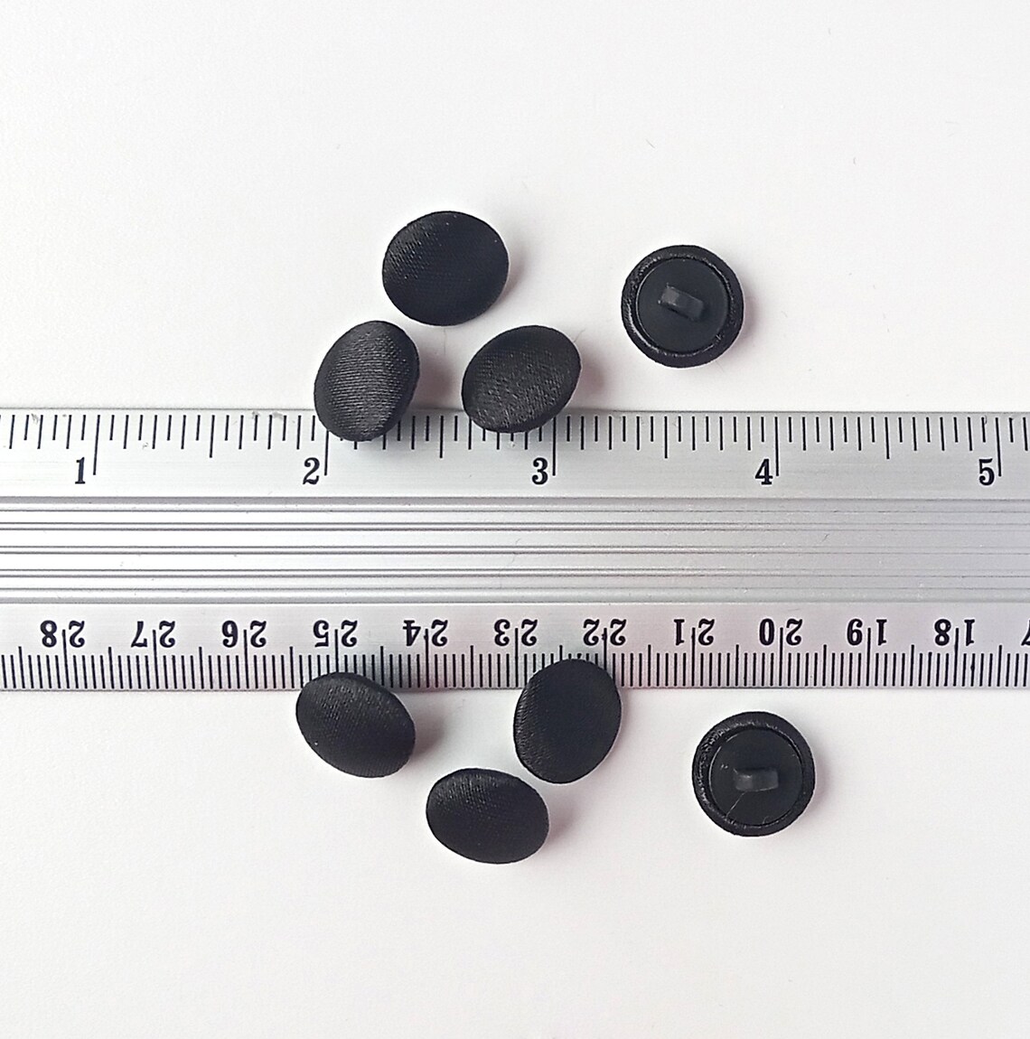 14mm Black Satin Fabric Buttons Sewing Buttons - Etsy