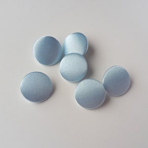 19mm Light Blue Satin Fabric Buttons: Sewing, Bridal, Craft - Etsy