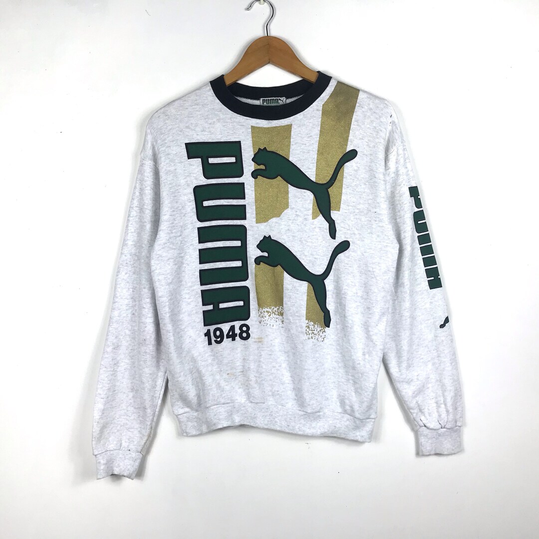 Rare Vintage Puma 1948 Big Logo Jumper Pullover Sweatshirt - Etsy
