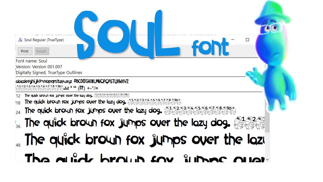 SOUL Movie Inspired Font - Etsy