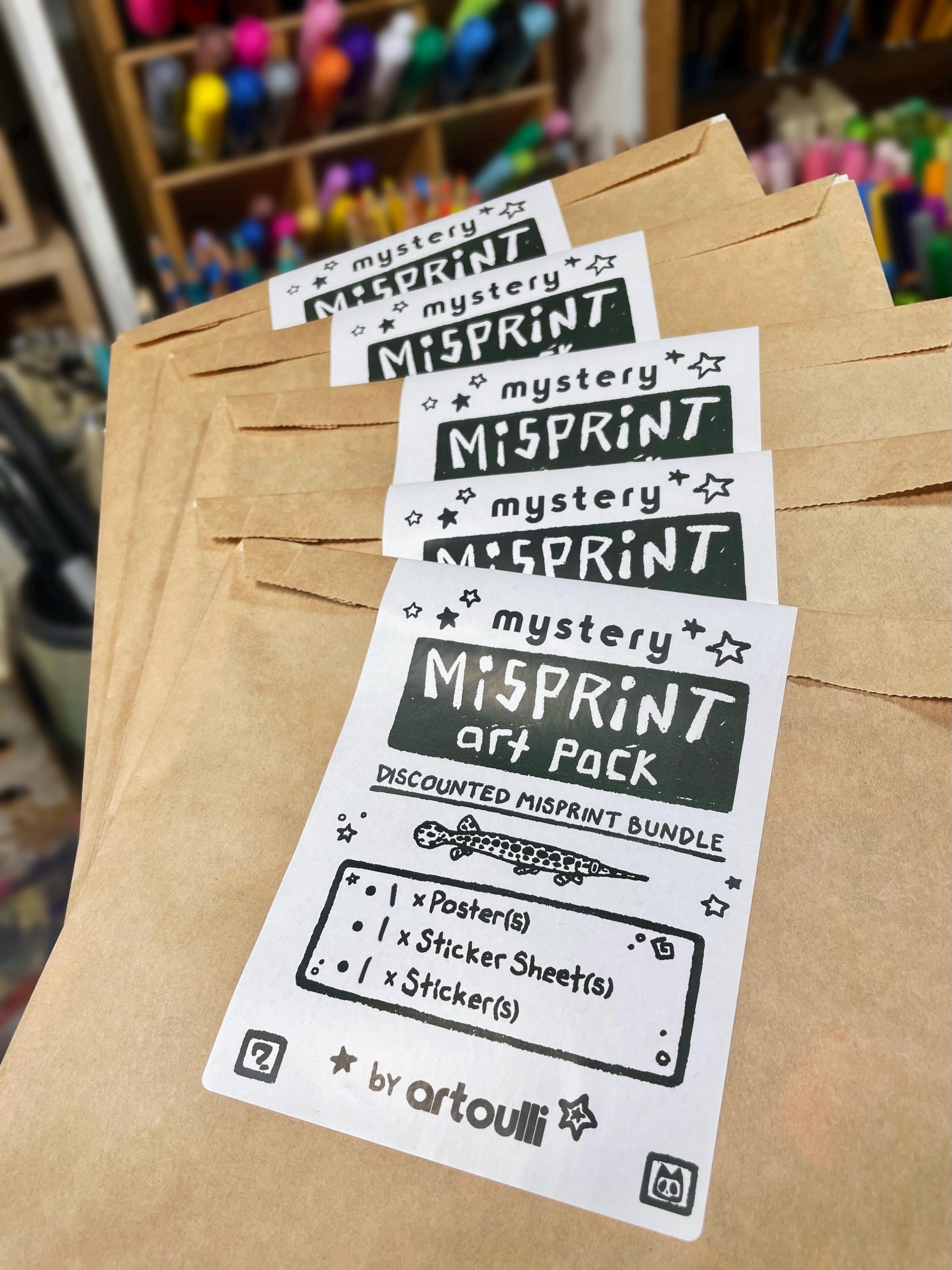 MYSTERY MISPRINT Surprise Pack | Poster, Sticker Sheet, & Sticker ...