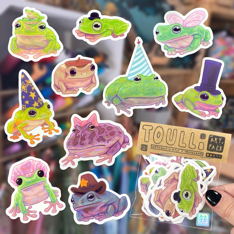 Frog Stickers - Etsy