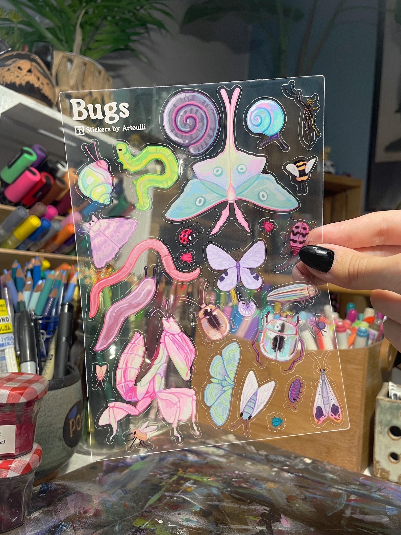 BUGS! Sticker Sheet | Clear Transparent Bug Stickers - Etsy
