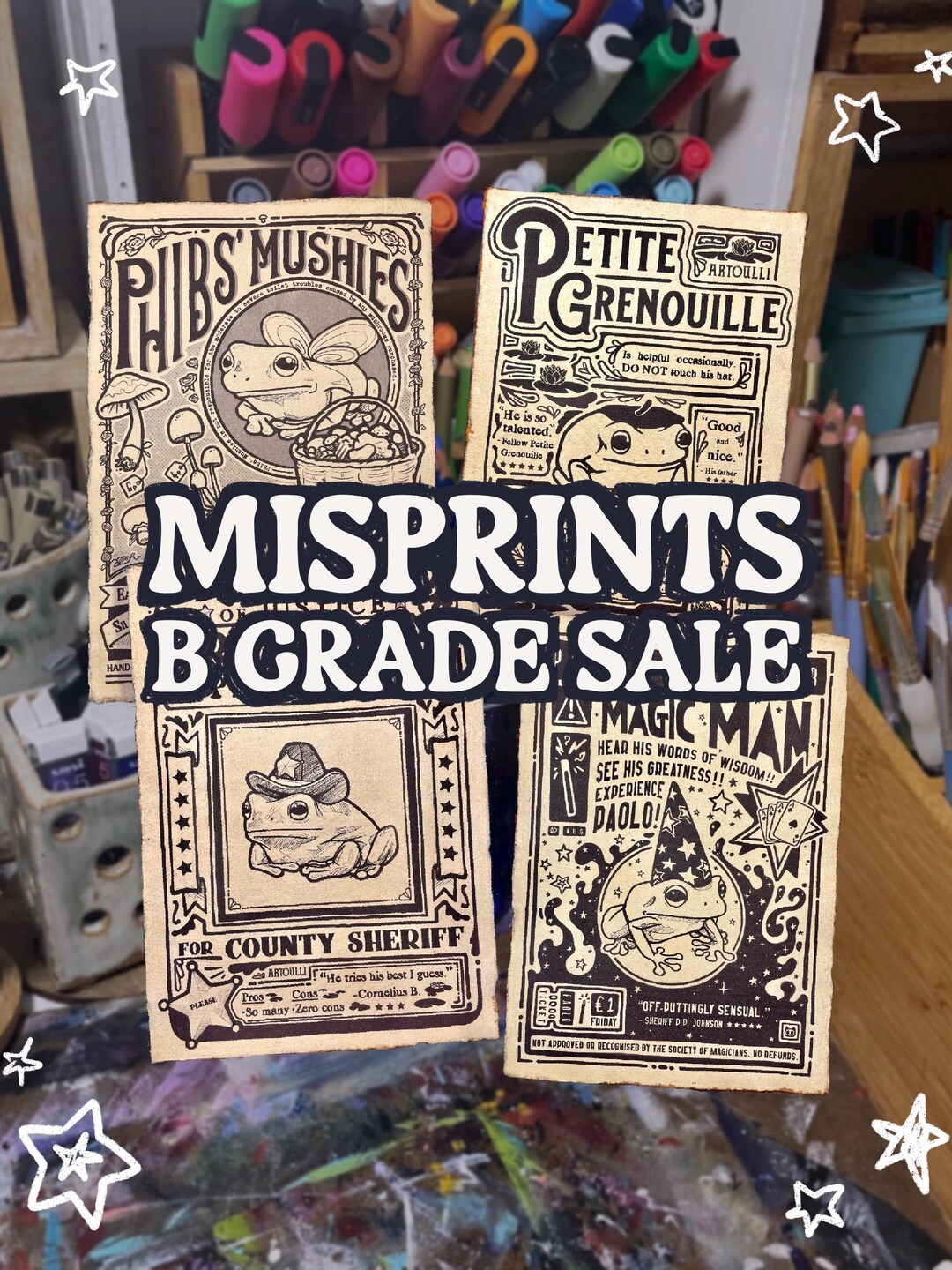 Misprinted Vintage Frog Posters | Discounted B Grade Seconds | A4 ...
