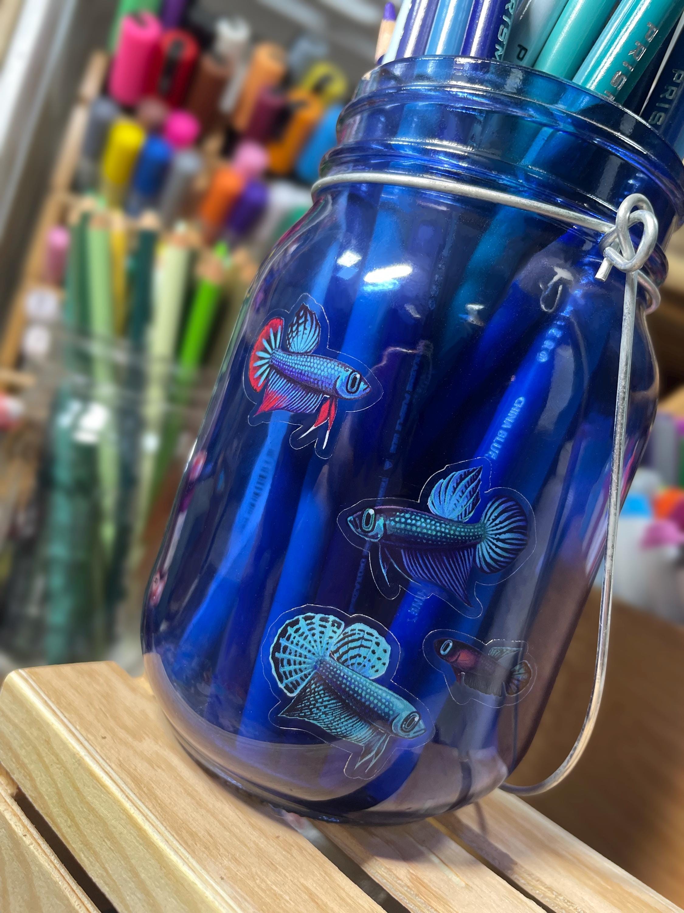 Betta Fish Sticker Sheet | Clear Transparent Aquarium Fish Stickers - Etsy