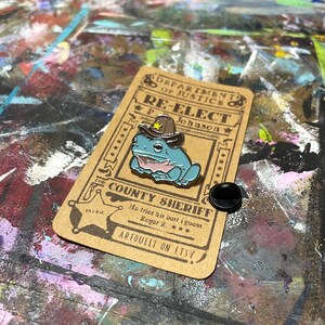 Sheriff Frog Enamel Lapel Pin | Cowboy Frog - Etsy