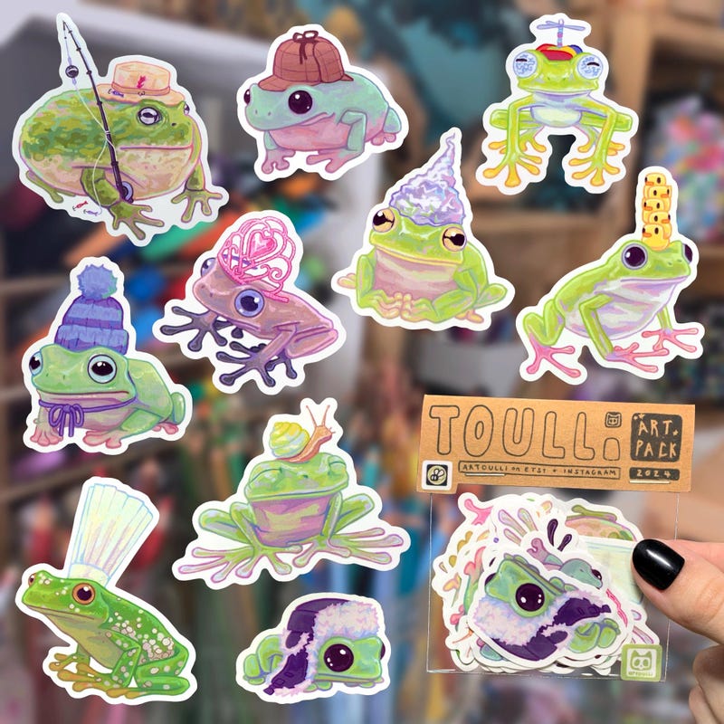 Frog Stickers - Etsy Canada