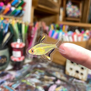 Tetra Sticker Sheet | Clear Transparent Aquarium Fish Stickers - Etsy