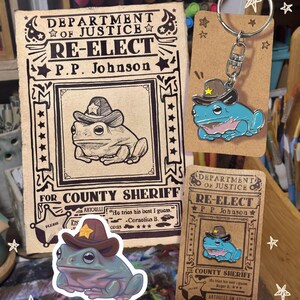Sheriff Frog Enamel Lapel Pin | Cowboy Frog - Etsy