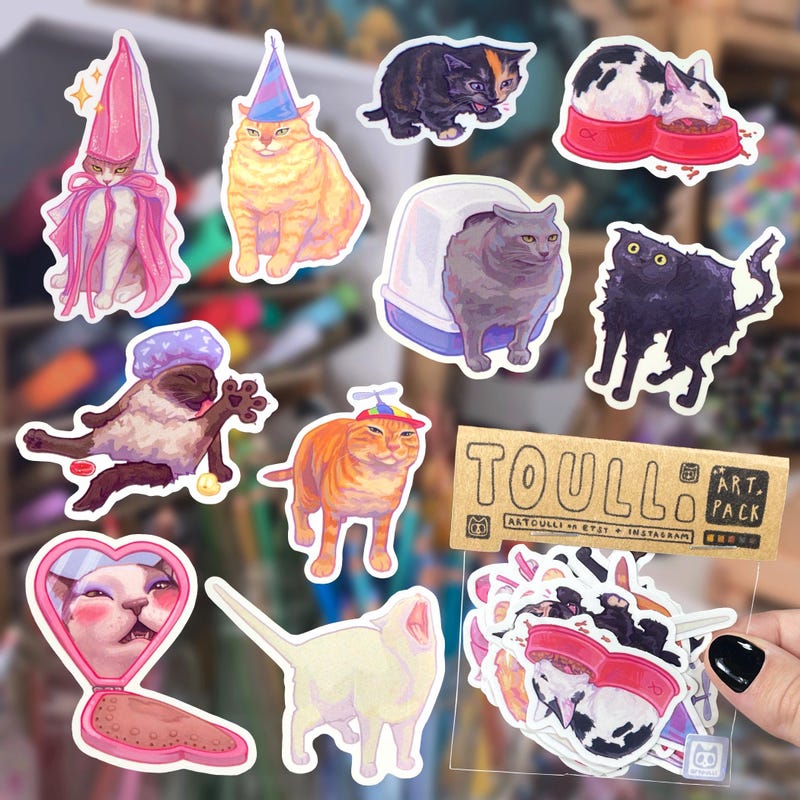 Buy Cat Stickers Online In India - Etsy India