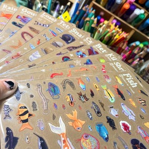MULTIPACK Clear Aquarium Fish Sticker Sheets | 200+ Transparent ...