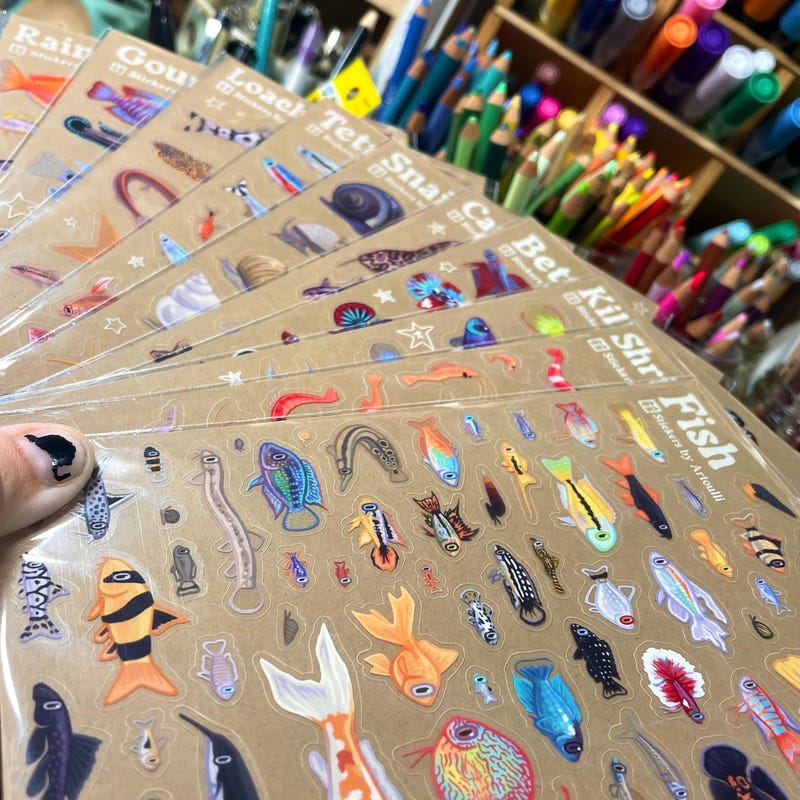 Fish Stickers - Etsy