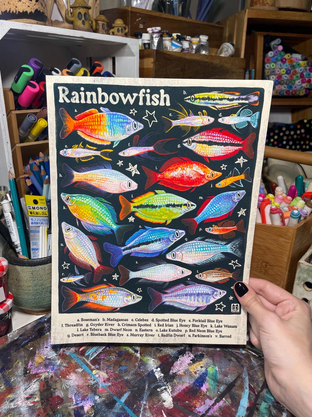 RAINBOWFISH! | Fish Identification Wall Art Print Poster 8.5x11 - Etsy ...