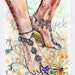 Dancing Feet Watercolor Painting Feet Color Print Home - Etsy