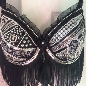 Country Western Paisley Print Country Western Bling Bra ...