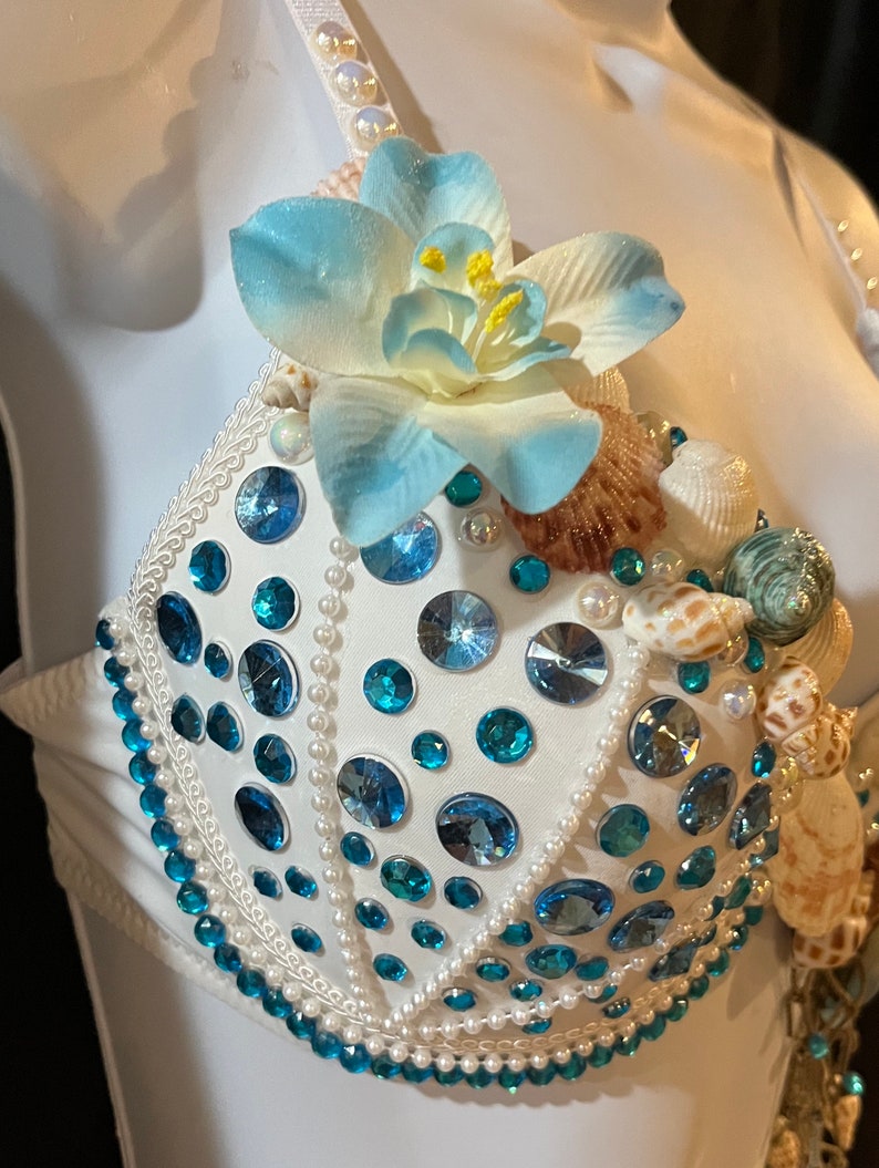 Mermaid Bra-seashellbra-mermaidravebra-festivalbra-mermaid Bra Top ...
