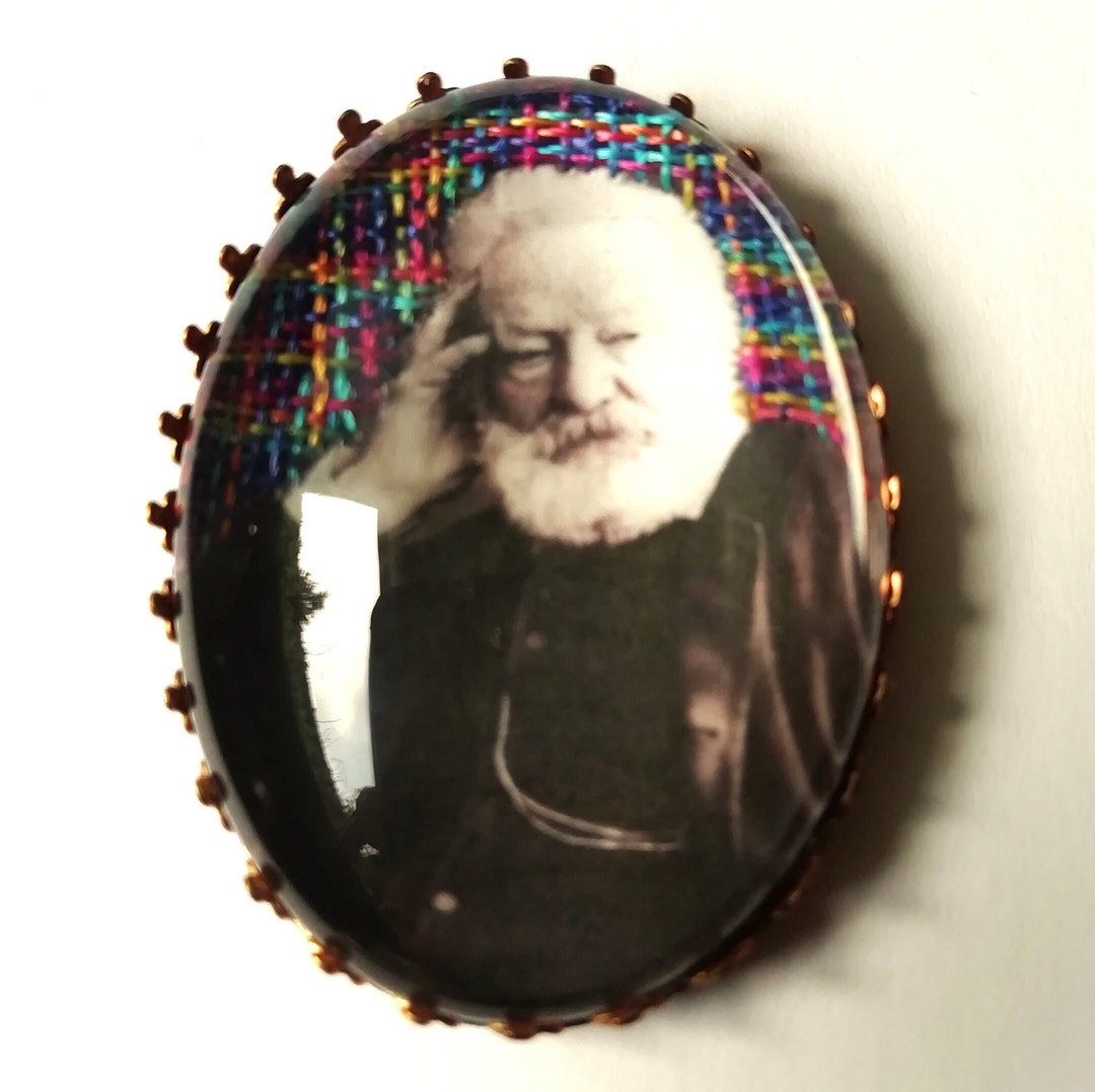 Victor Hugo Hand Embroidered Brooch - Etsy