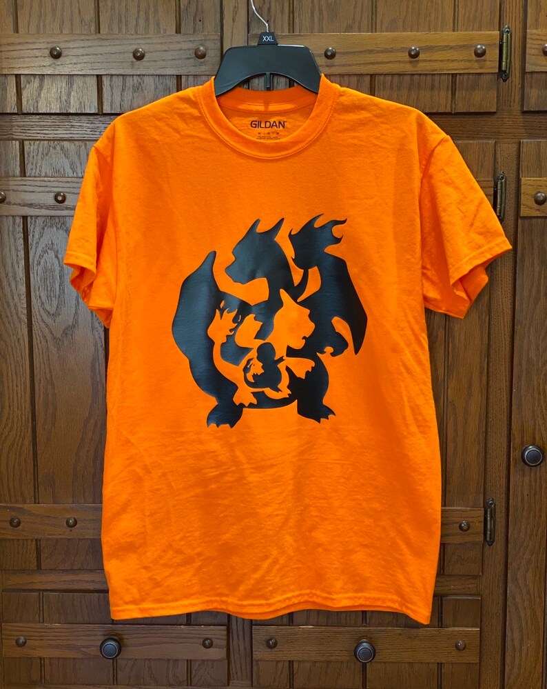 Charmander Evolution T-shirt, Charmander Charmeleon Charizard Evolution ...