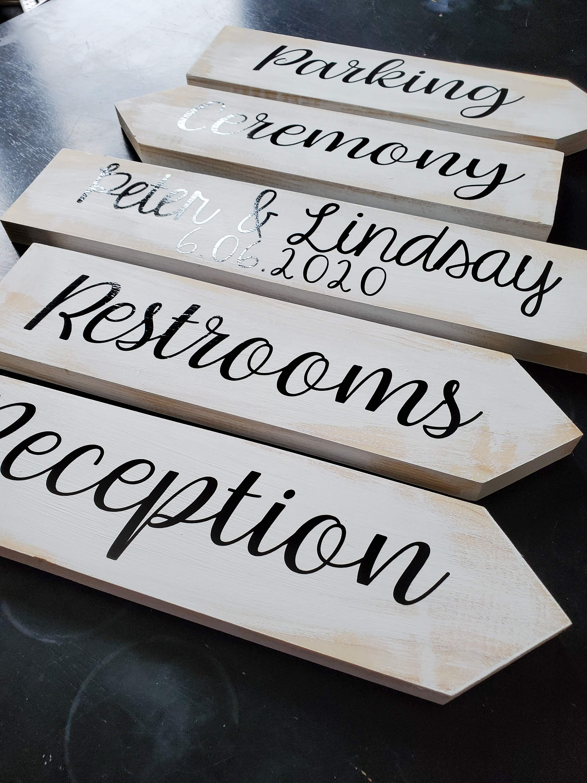 Wood Arrow Sign DIY Wedding Direction Sign Directional | Etsy