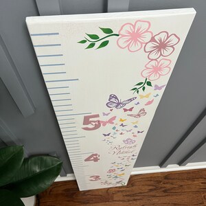 Butterfly Growth Chart Butterflies & Flowers Whimsical Nursery Decor ...