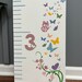 Butterfly Growth Chart Butterflies & Flowers Whimsical Nursery Decor ...