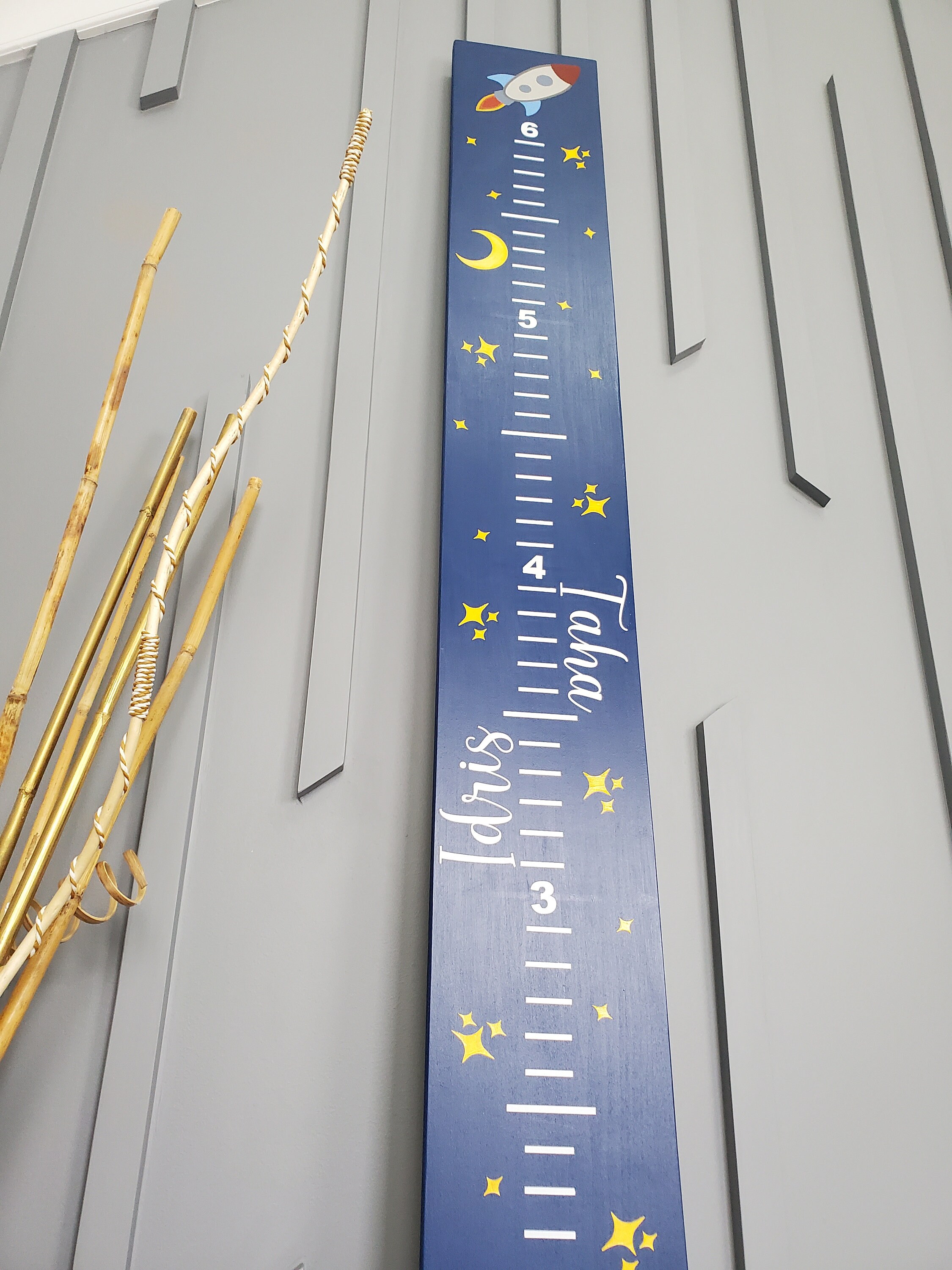 Twinkle Stars Growth Chart Space Nursery Decor Baby Shower | Etsy