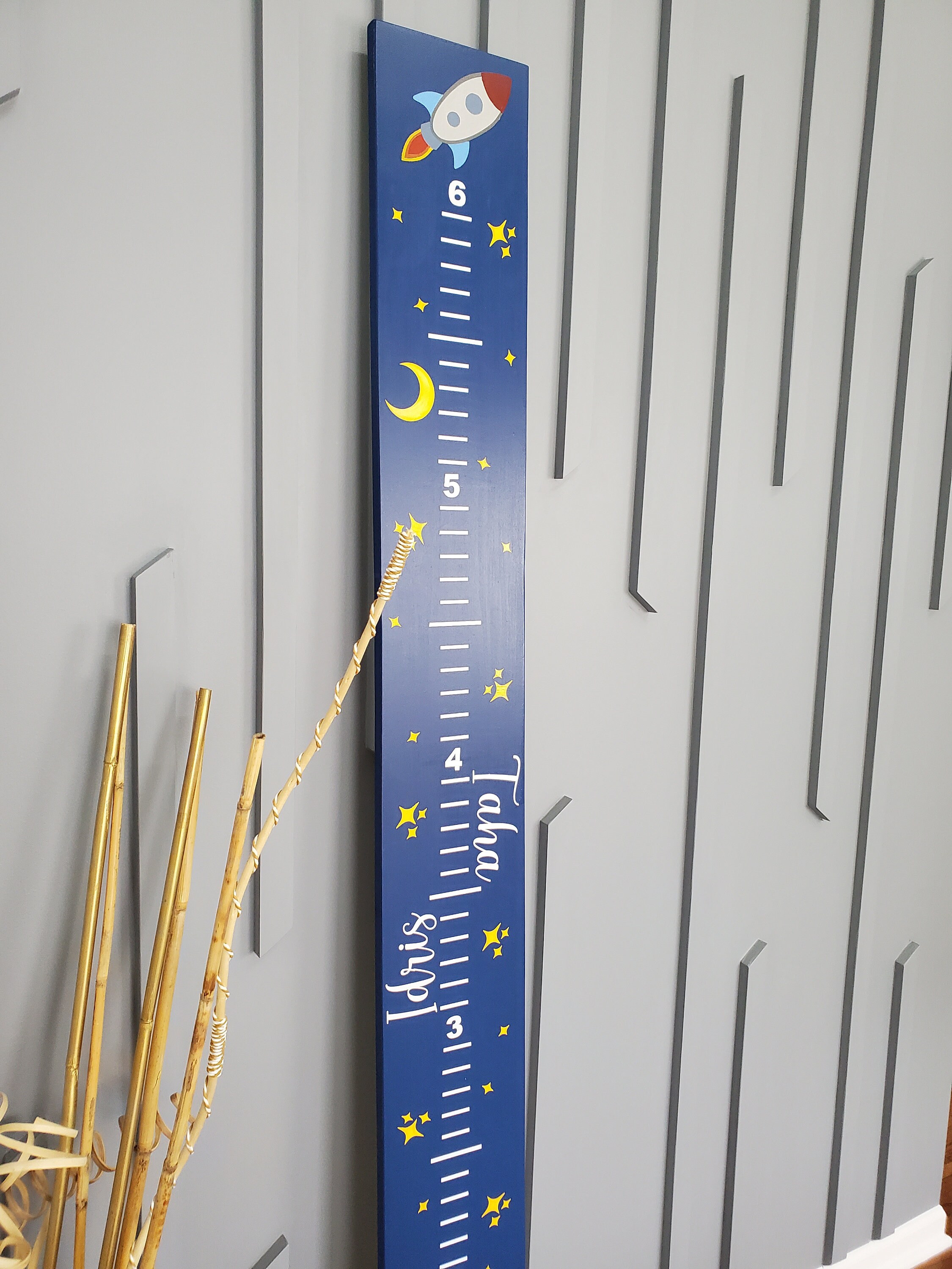 Twinkle Stars Growth Chart Space Nursery Decor Baby Shower | Etsy